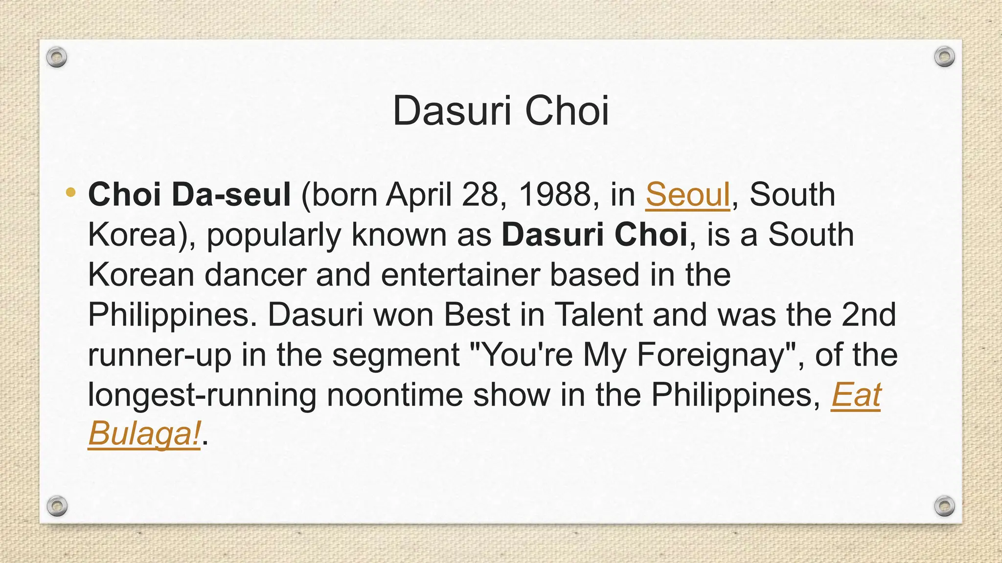 Dasuri Choi Biography, Early life, Career and Music.pptx
