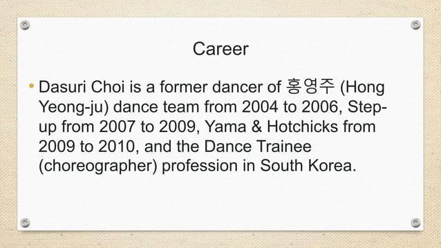 Dasuri Choi Biography, Early life, Career and Music.pptx