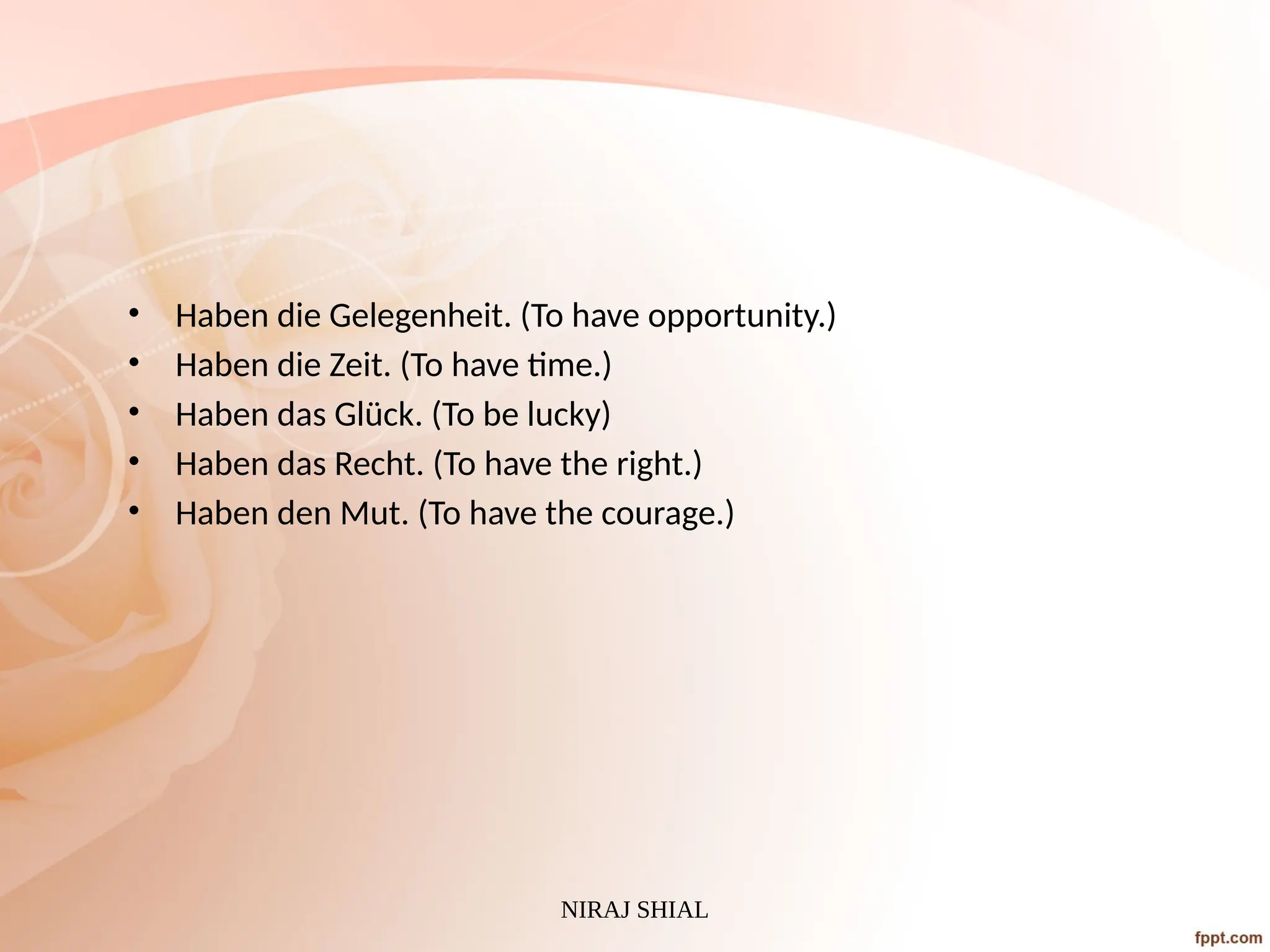 das Verb Haben - German Language Courses | PPSX