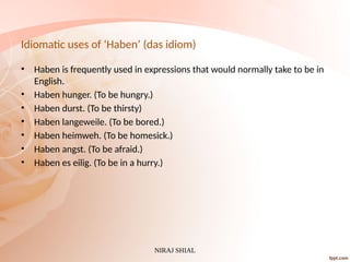 das Verb Haben - German Language Courses | PPSX