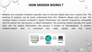 Presentation on Modem working procedures | PPTX