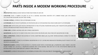 Presentation on Modem working procedures | PPTX