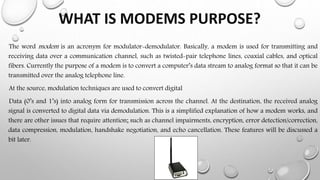 Presentation on Modem working procedures | PPTX
