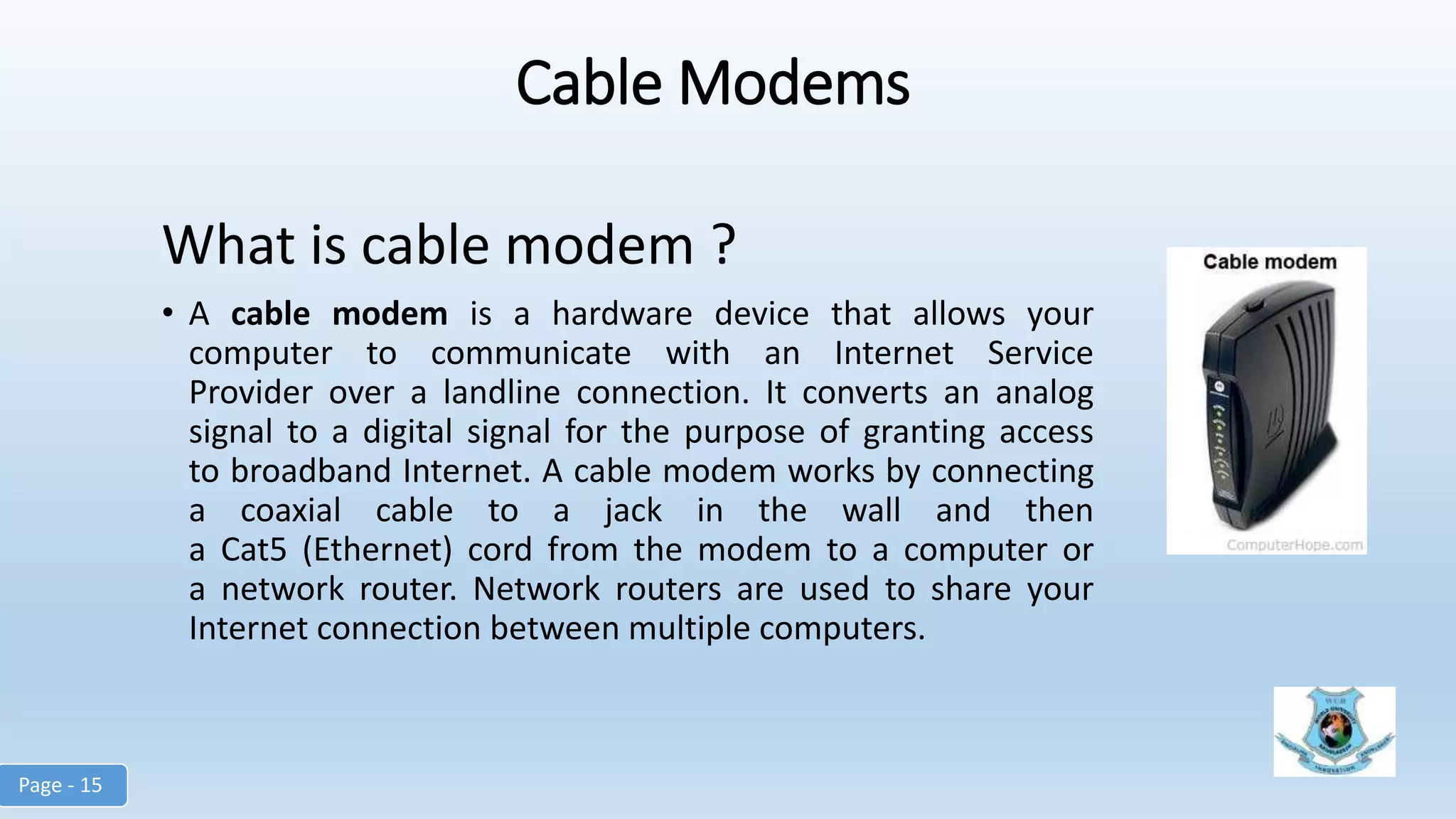 Transmission Media।।Circuit Switching।।Telephone Network।।DSL।।Cable Modems।।Synchronous optical ...