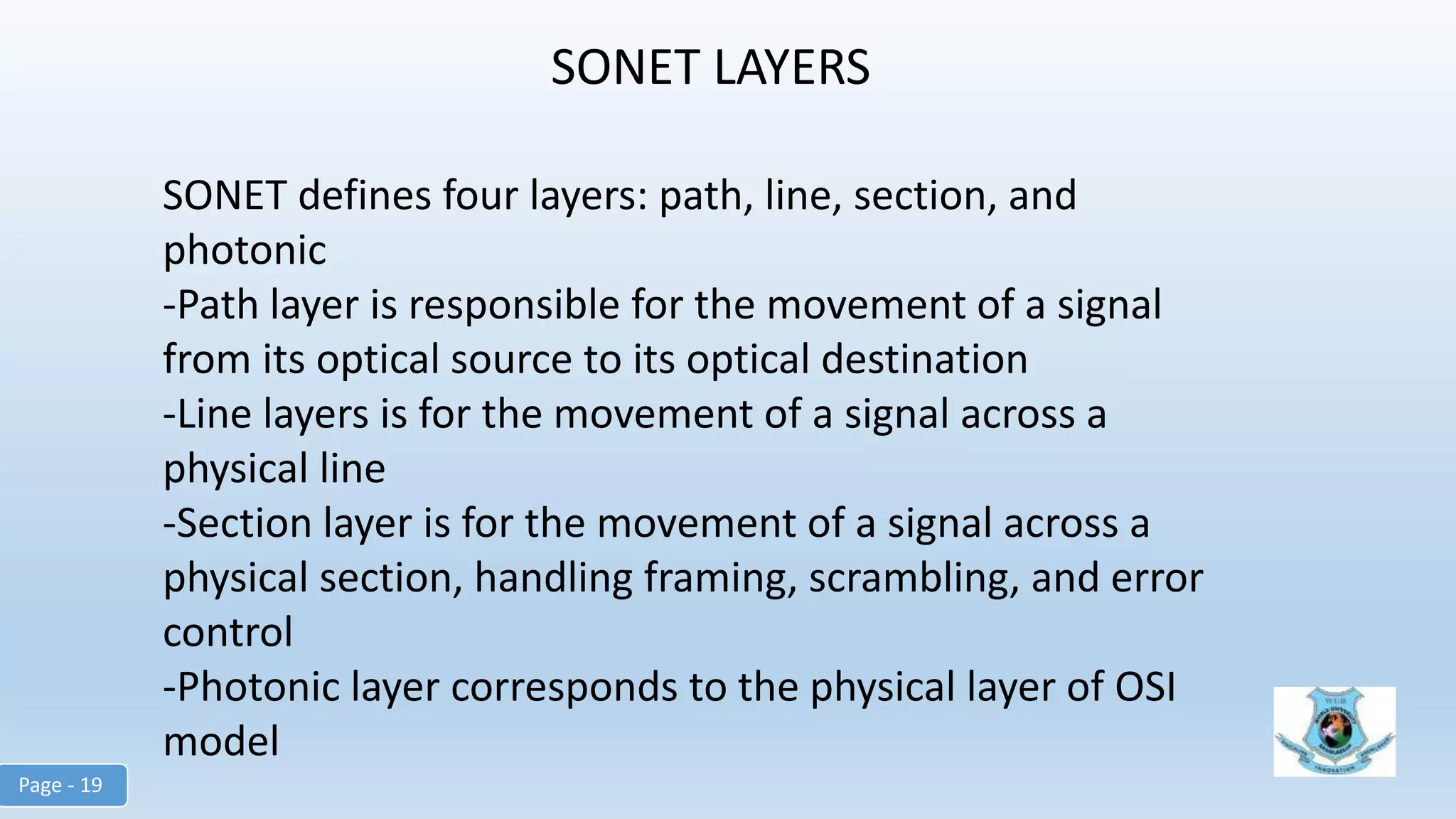 Transmission Media।।Circuit Switching।।Telephone Network।।DSL।।Cable Modems।।Synchronous optical ...
