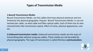 Transmission Media।।Circuit Switching।।Telephone Network।।DSL।।Cable ...