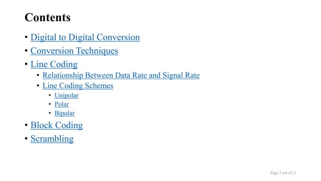 Digital Data to Digital Signal Conversion | PPTX | Programming Languages | Computing