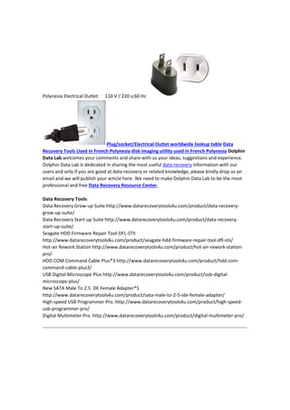 Data recovery french polynesia | PDF