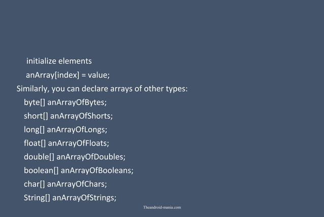Data types ,variables,array | PPT