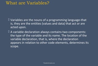 Data types ,variables,array | PPS