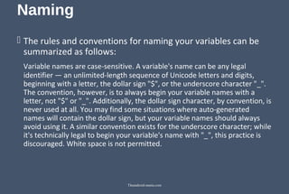 Data types ,variables,array | PPS