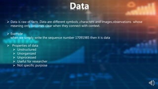 Data Information and Knowledge | PPT