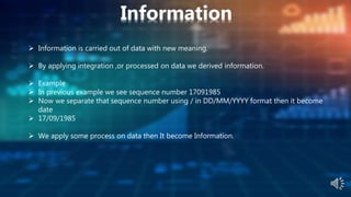 Data Information and Knowledge | PPT