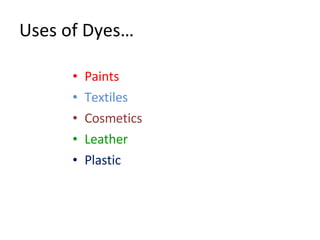 Dyes and Dyestuffs (India) | PPT