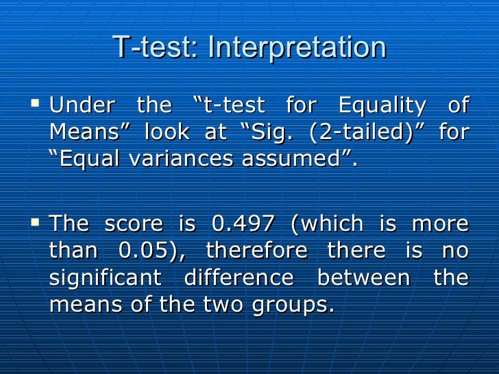 Data Analysis Using Spss T Test Data Analysis Using Spss T Test