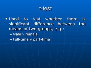 T-test (Revised version) | PPT