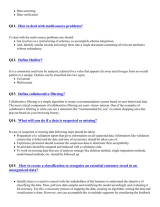 Data Analyst Interview Questions & Answers | PDF