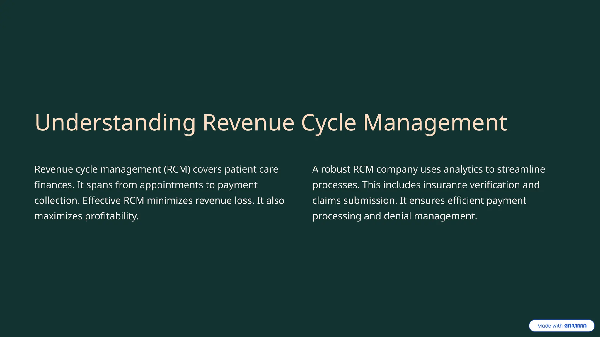 Data-Analytics-in-Healthcare-Revenue-Cycle-Management | PPT