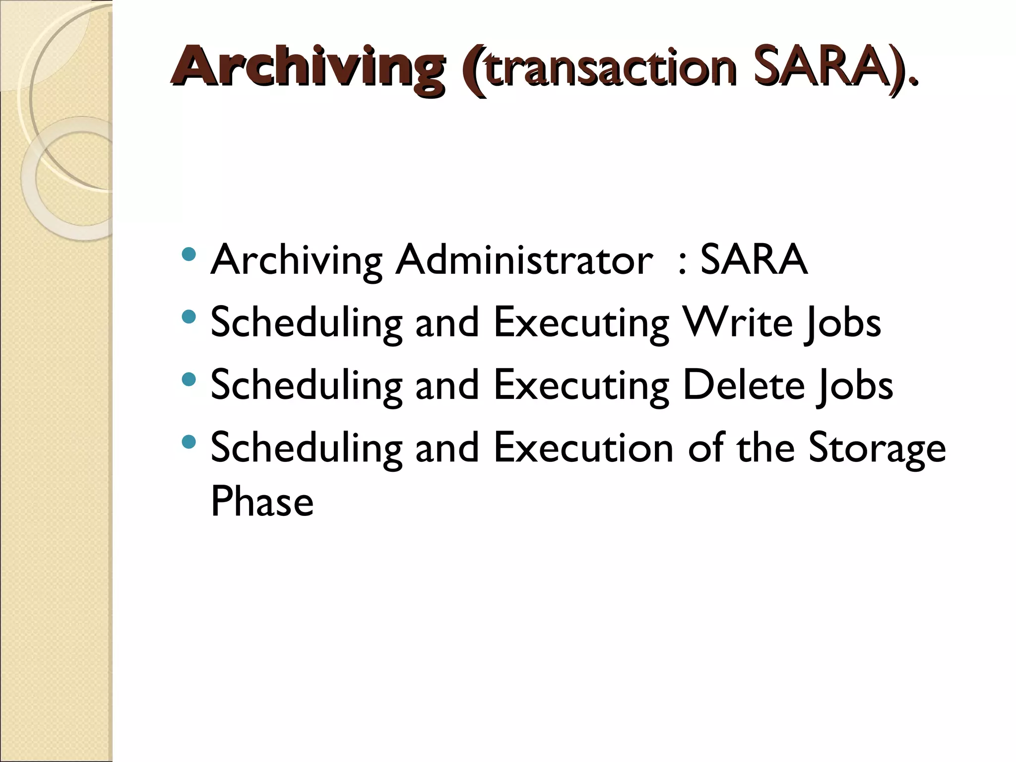 Data Archiving -Ramesh sap bw | PPT