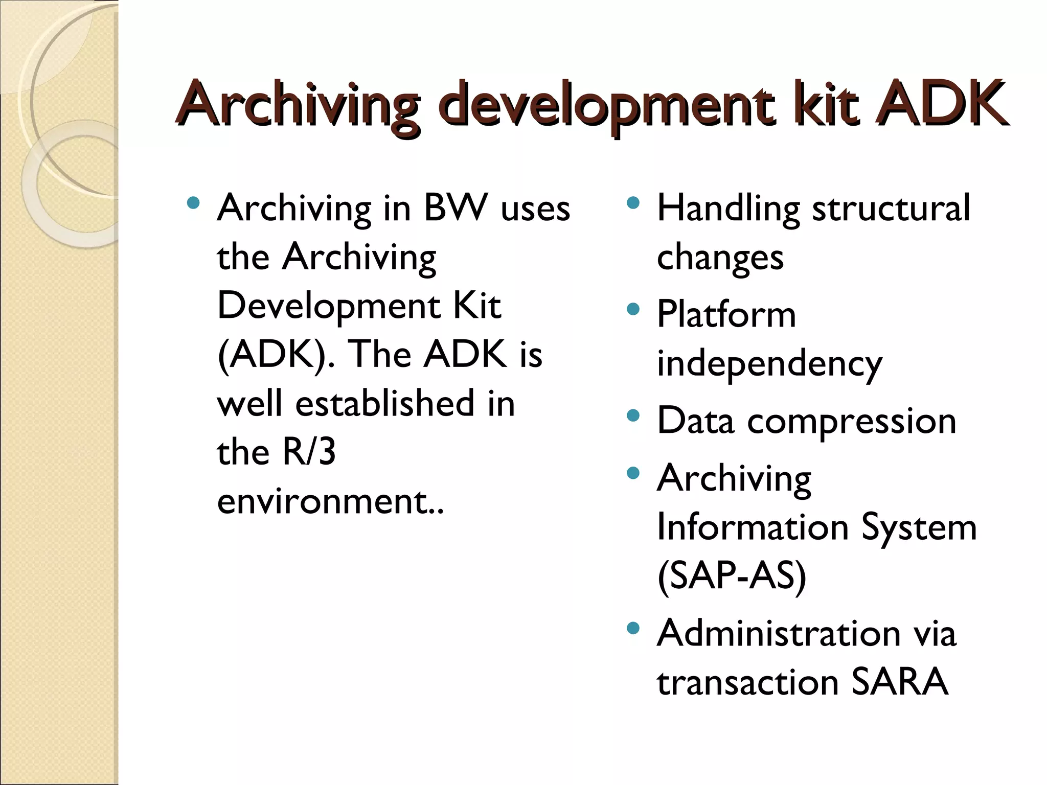 Data Archiving -Ramesh sap bw | PPT