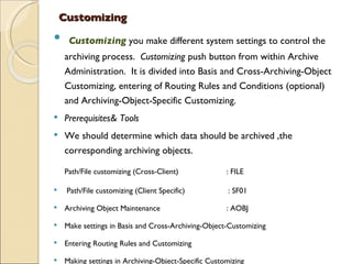 Data Archiving -Ramesh sap bw | PPT