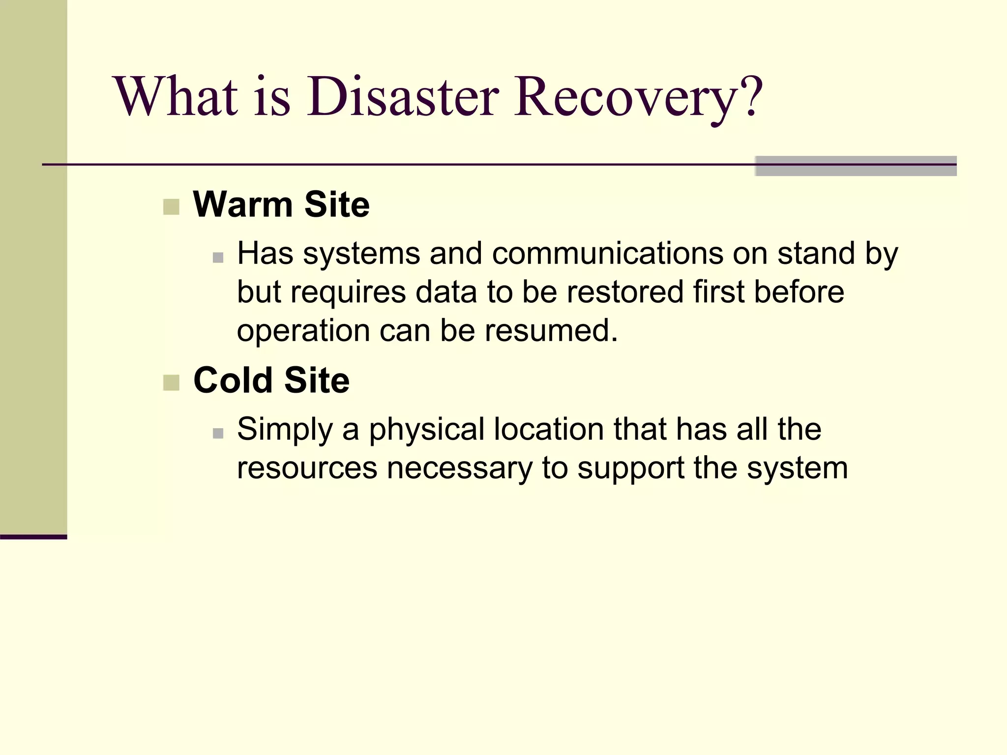 Data backup and disaster recovery | PPTX