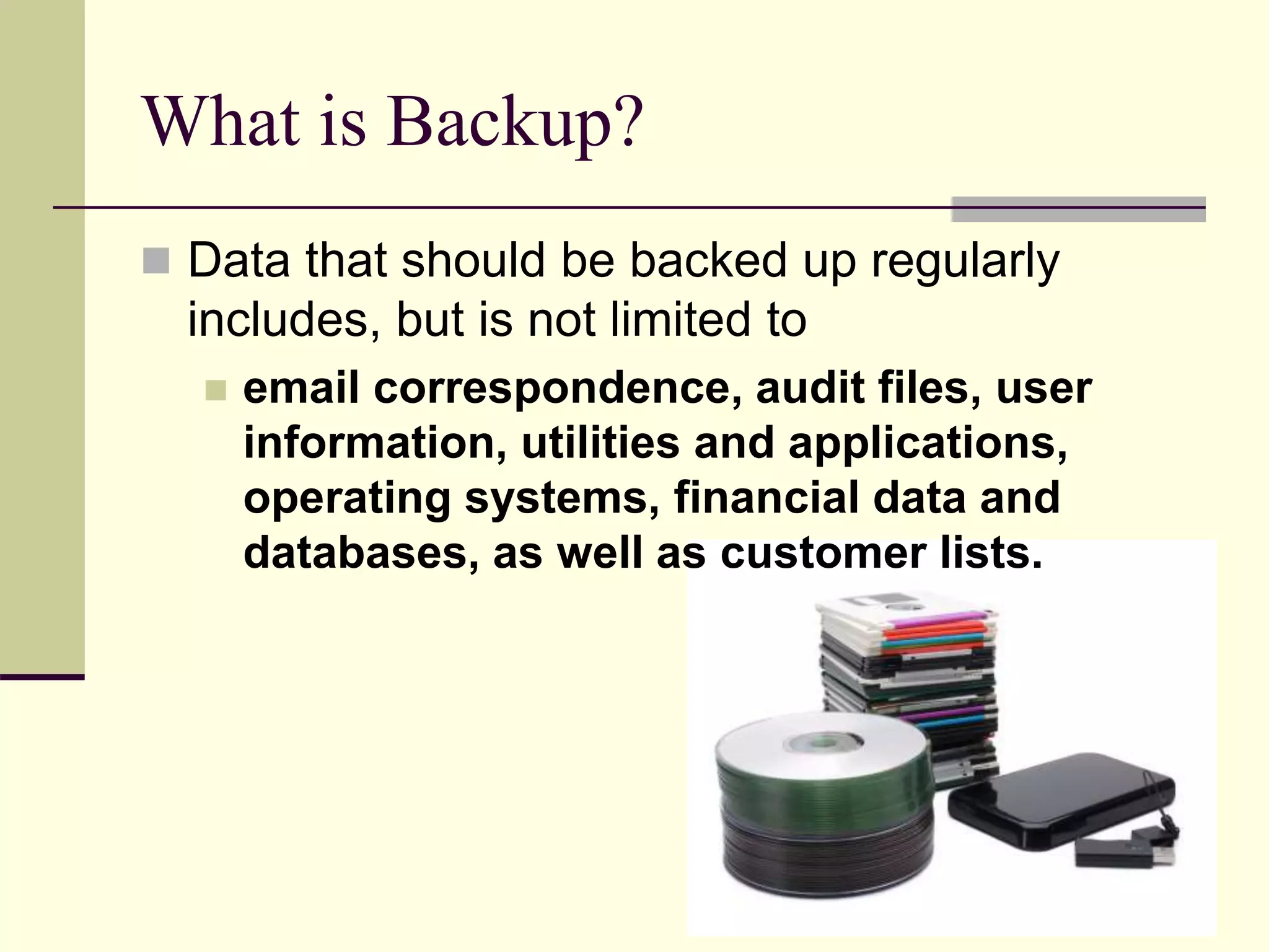 Data backup and disaster recovery | PPTX