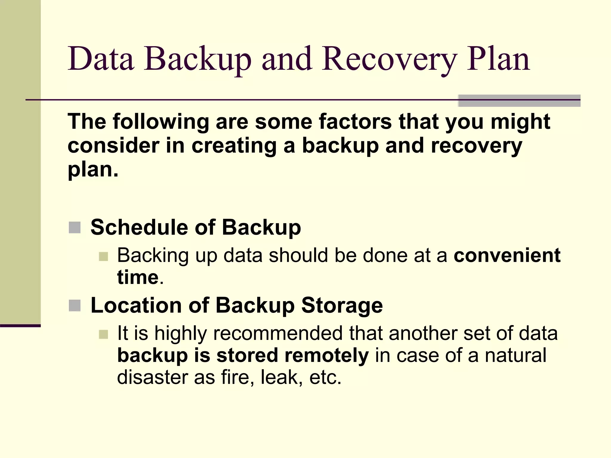 Data backup and disaster recovery | PPTX