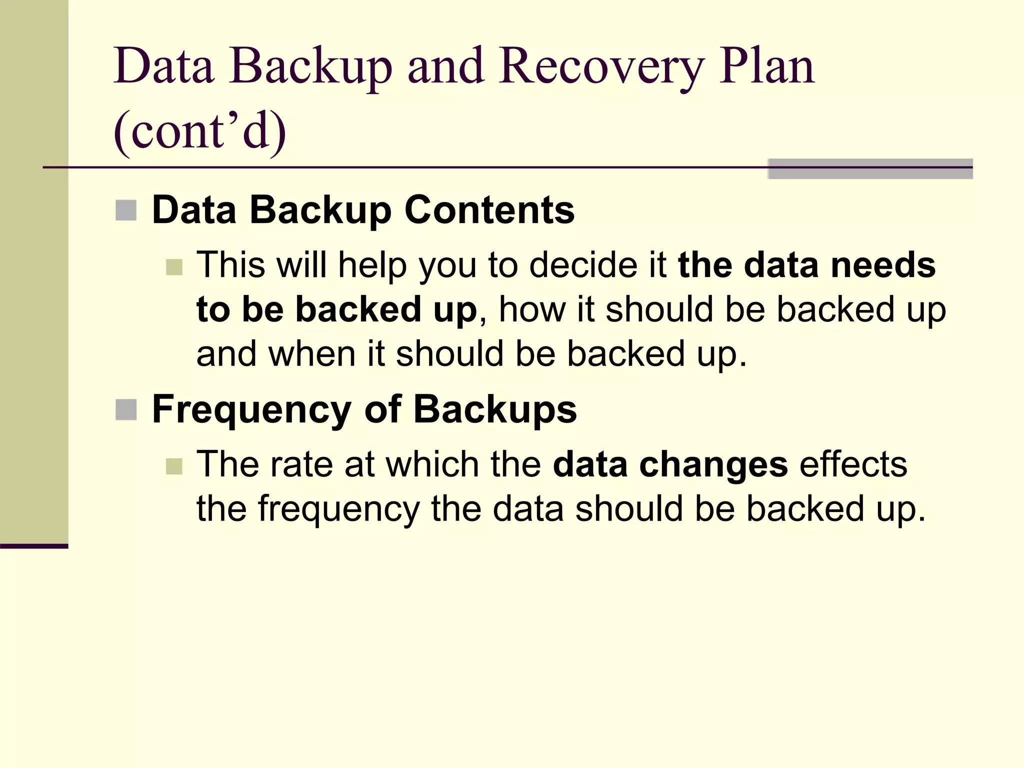 Data backup and disaster recovery | PPTX
