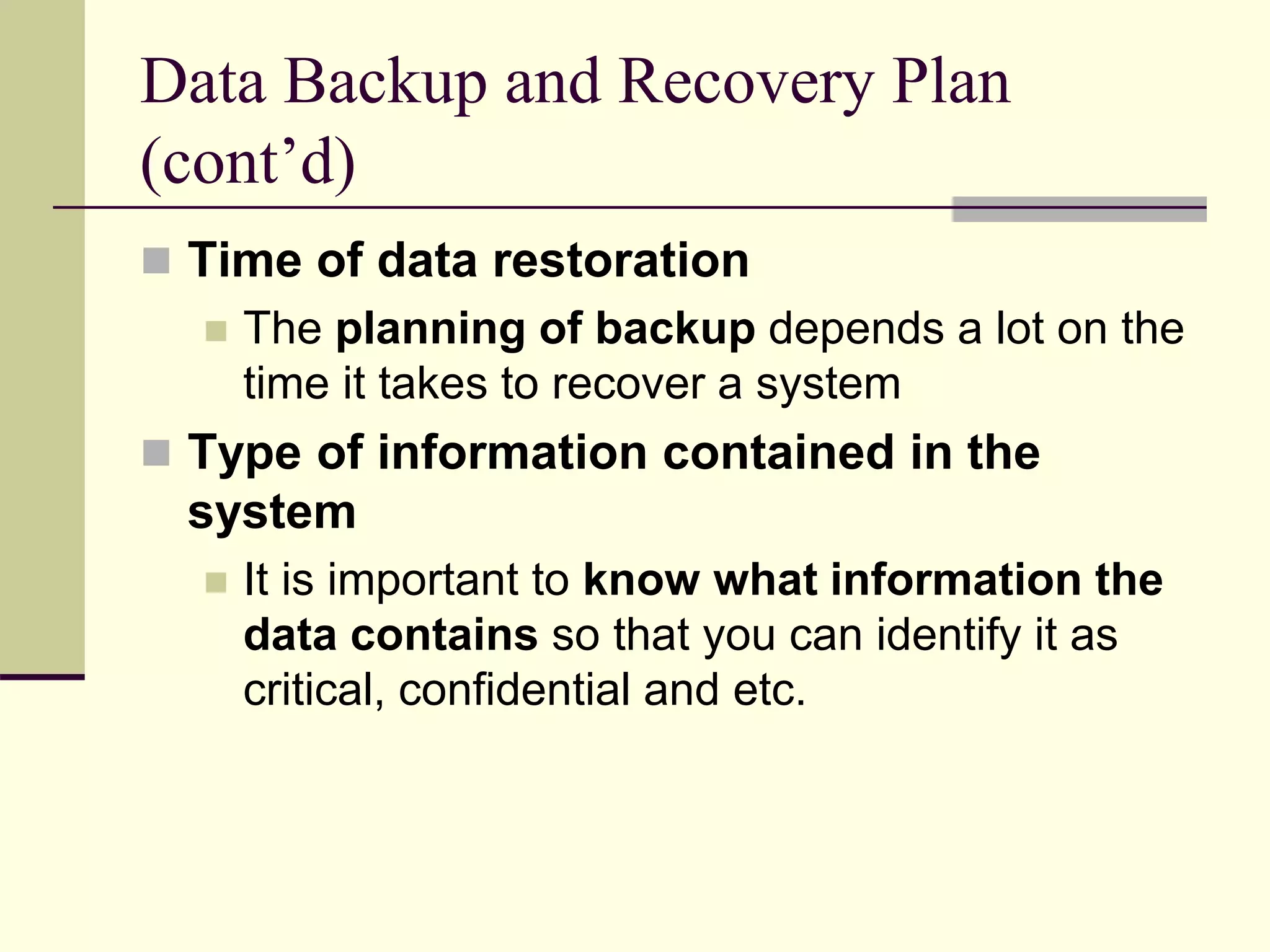Data backup and disaster recovery | PPTX