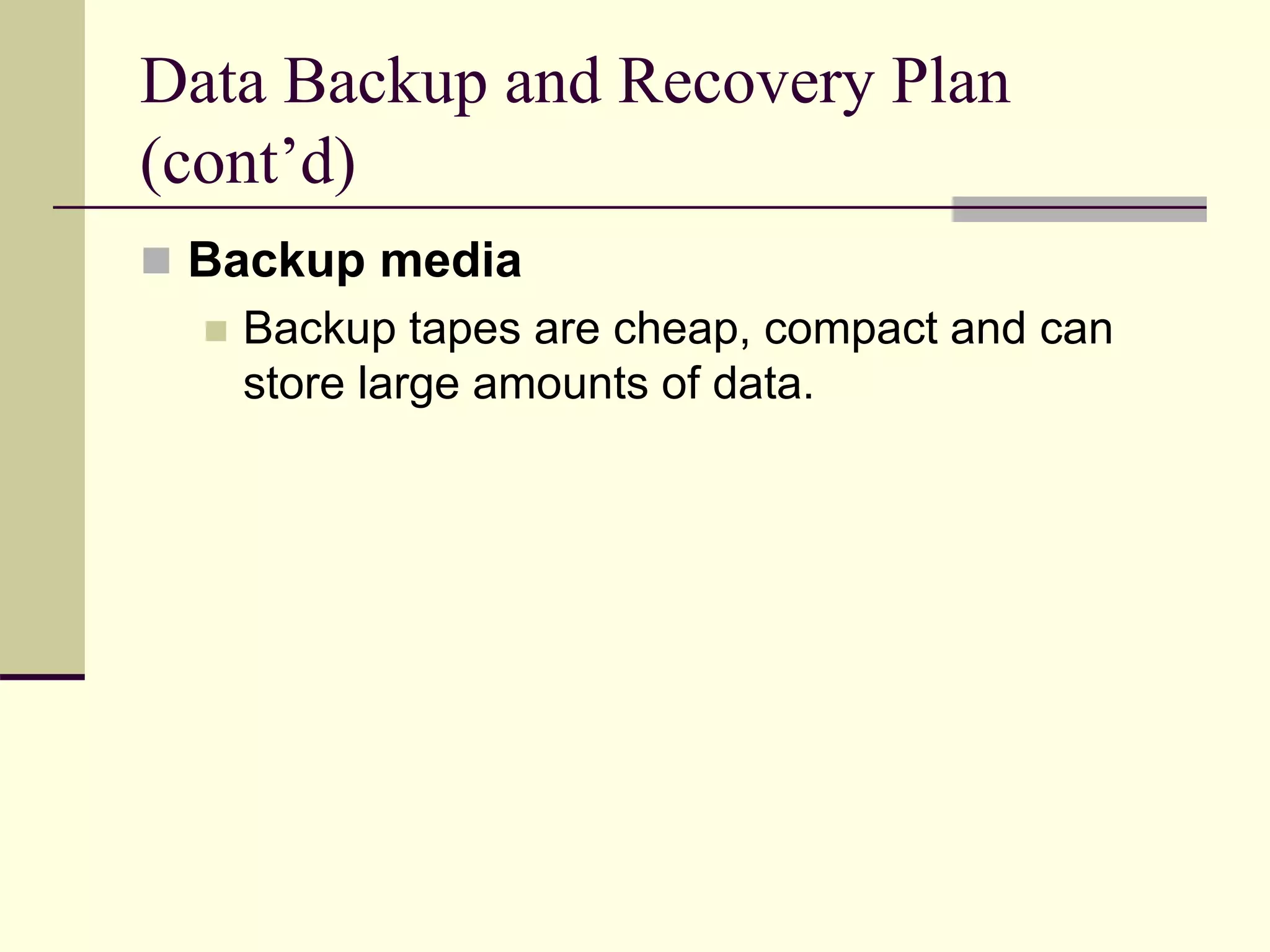 Data backup and disaster recovery | PPTX