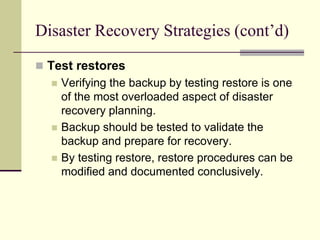 Data backup and disaster recovery | PPTX