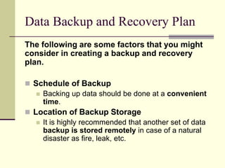 Data backup and disaster recovery | PPTX
