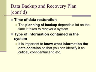 Data backup and disaster recovery | PPTX