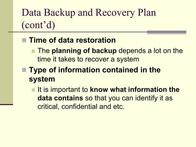 Data backup and disaster recovery | PPTX