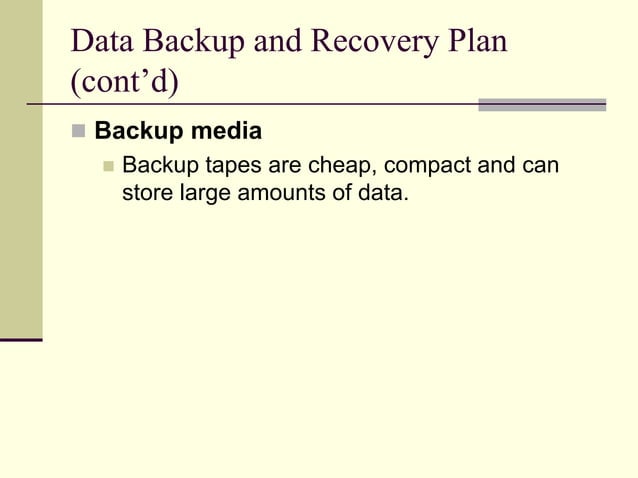 Data backup and disaster recovery | PPTX