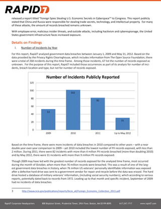 Rapid7 Report: Data Breaches in the Government Sector | PDF ...