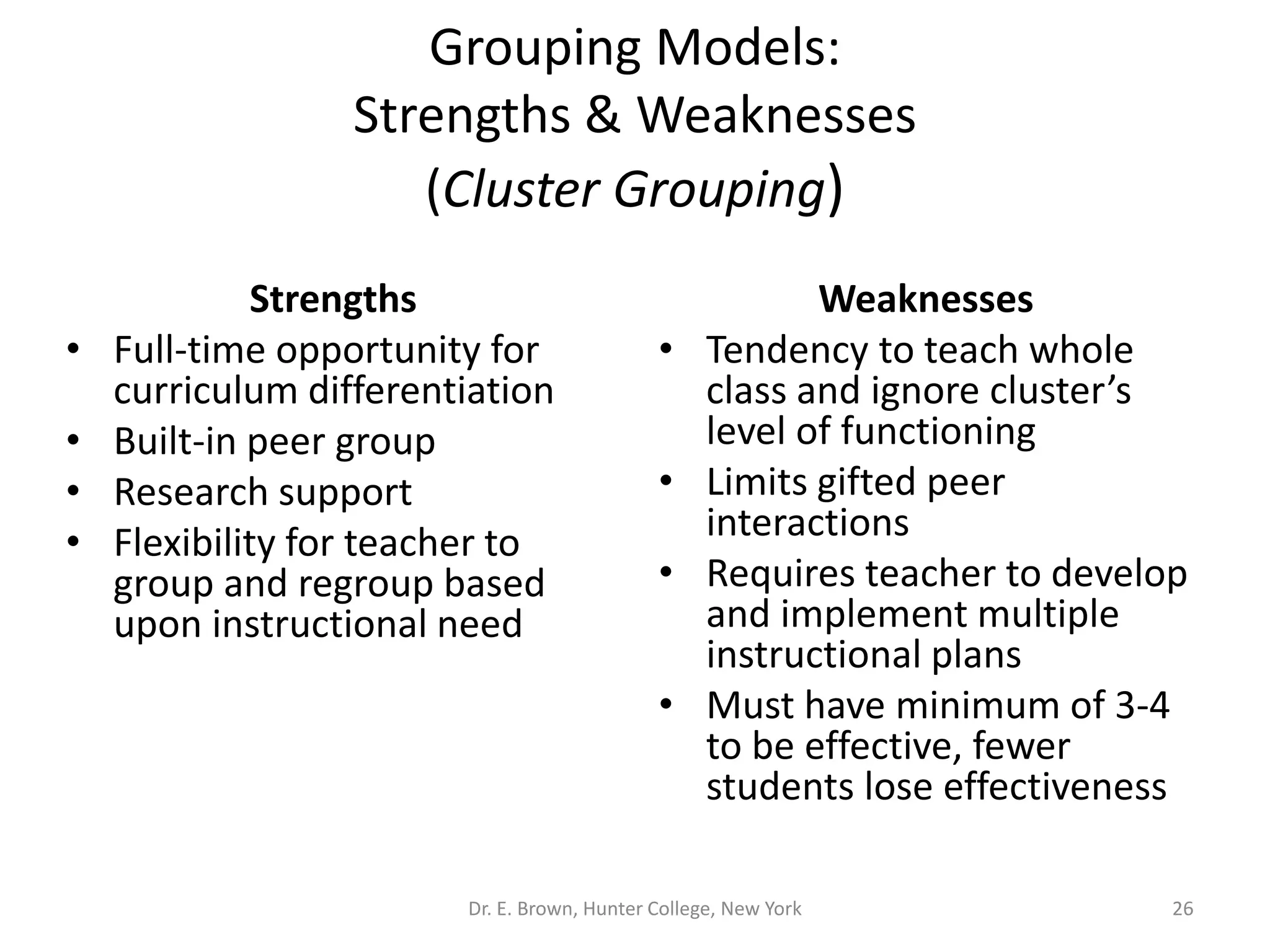 Data-based Decision Making: Tools for Determining Best Practices in Grouping and Service ...