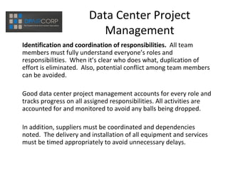 Data Center Project Management: Key Components of a Successful System | PPT