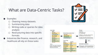 Data-Centric Tasks using Large Language Models | PPT