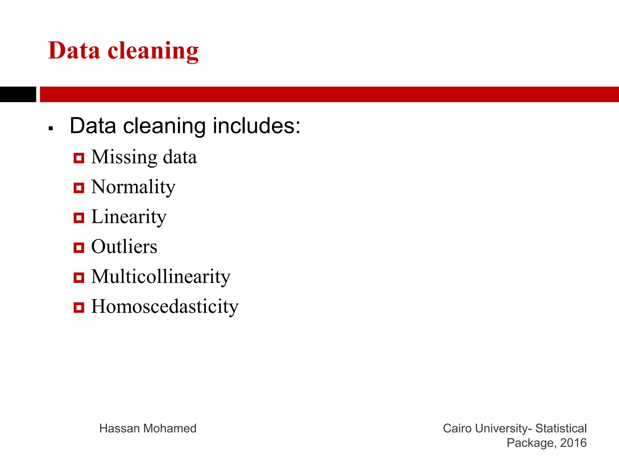Data cleaning and screening | PPTX
