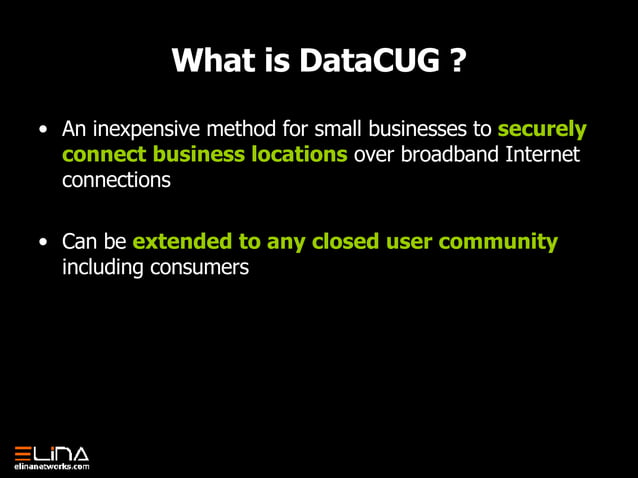 Data Closed User Group (Data Cug) | PPT