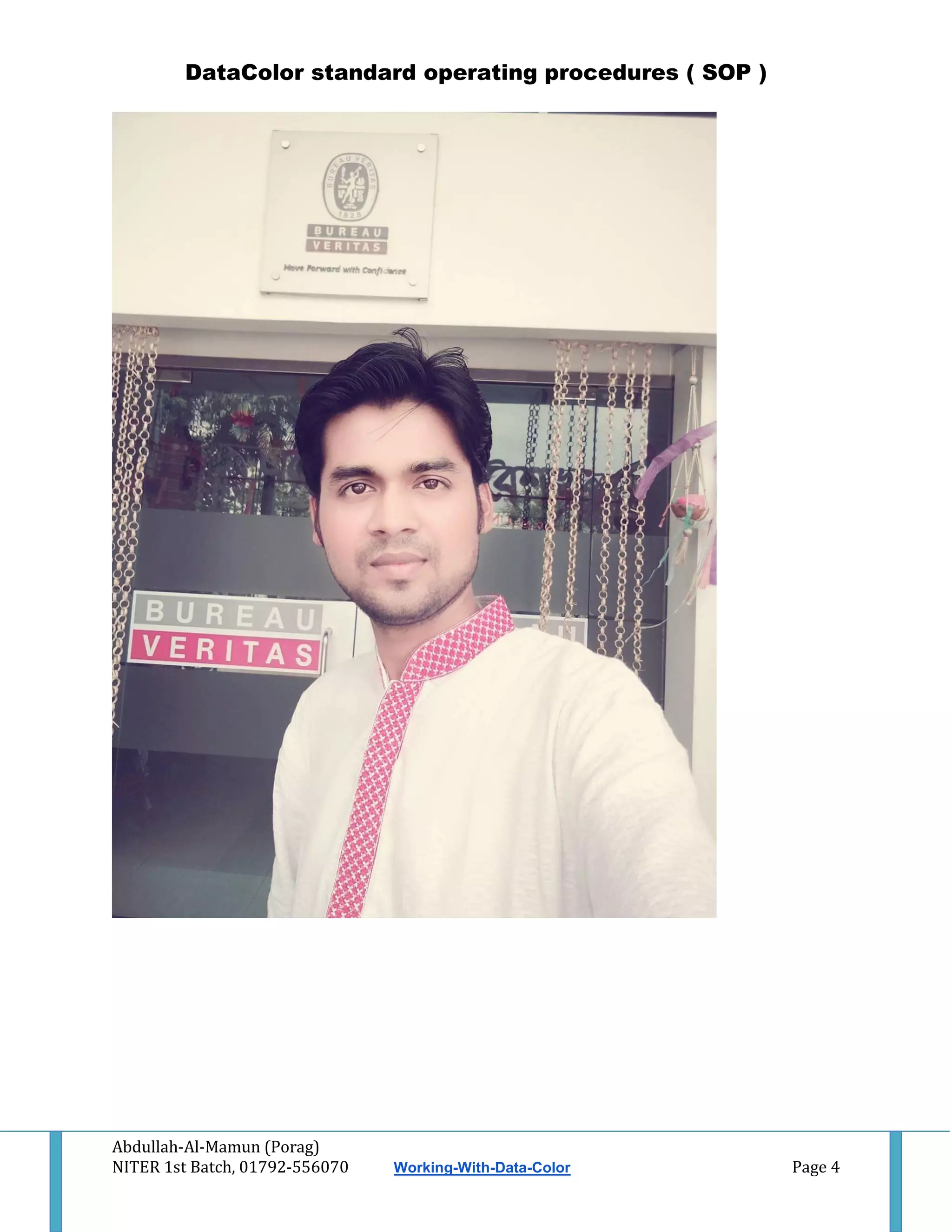 datacolor spectrophotometer working procedure | PDF