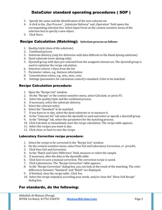 datacolor spectrophotometer working procedure | PDF