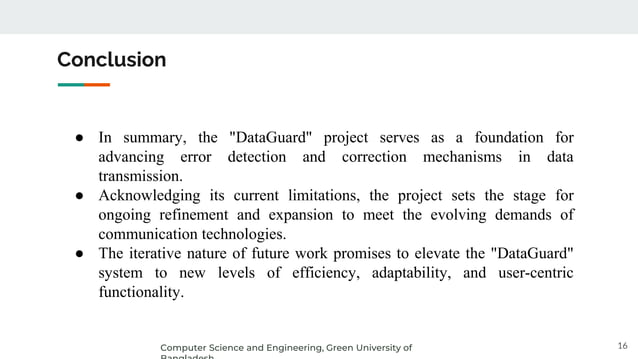 Presentation On Dataguard Data Transmission And Error Detection System Ppt