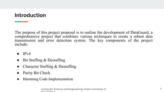 Presentation on DataGuard: Data Transmission & Error Detection System | PPT