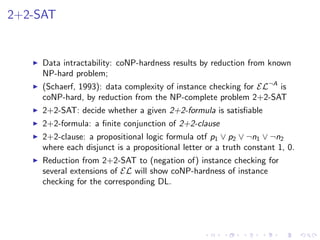 Data Complexity in EL Family of Description Logics | PDF | Databases | Computer Software and ...