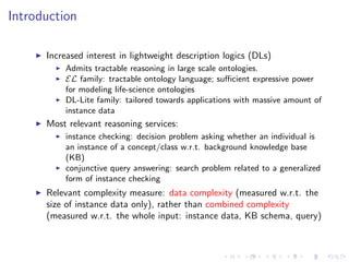 Data Complexity in EL Family of Description Logics | PDF | Databases | Computer Software and ...