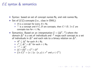 Data Complexity in EL Family of Description Logics | PDF | Databases | Computer Software and ...
