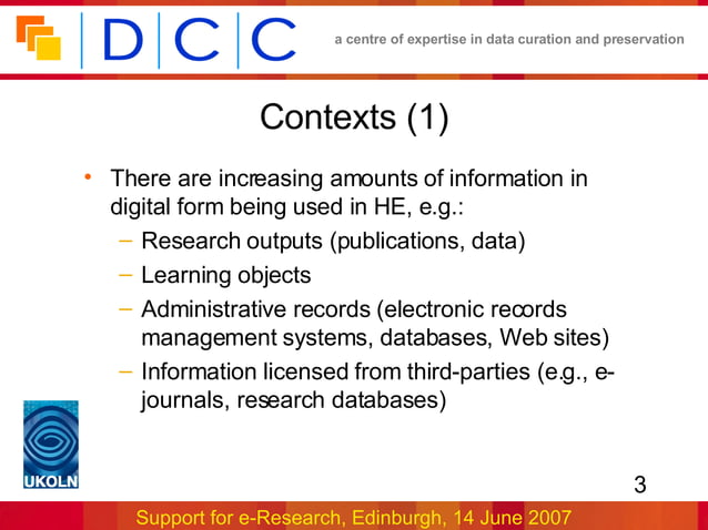 Data curation and preservation: the Digital Curation Centre | PPT ...